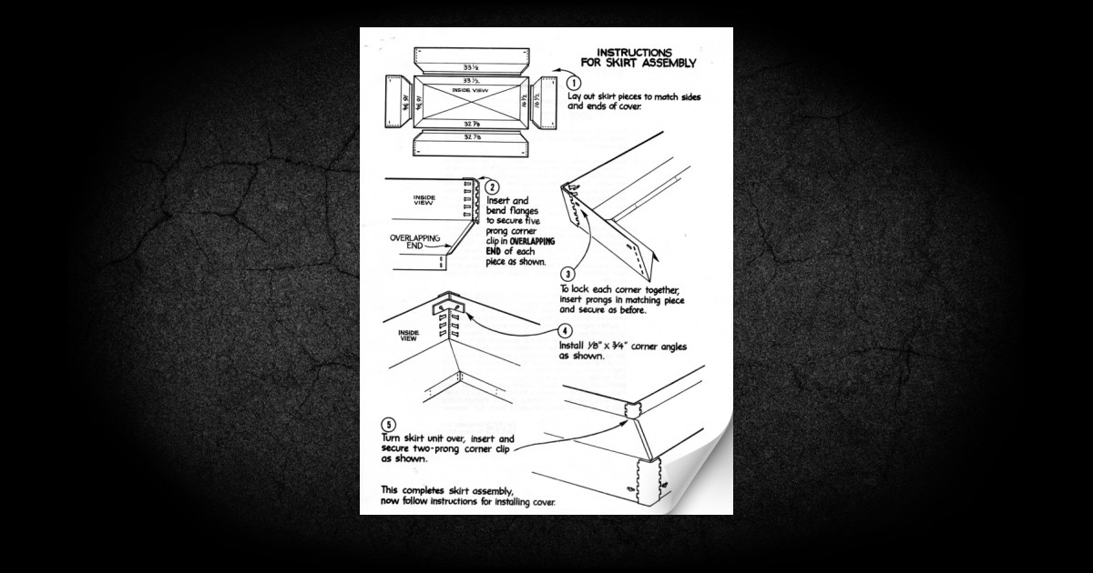 Draft King® Custom Skirt Type Assembly Instructions