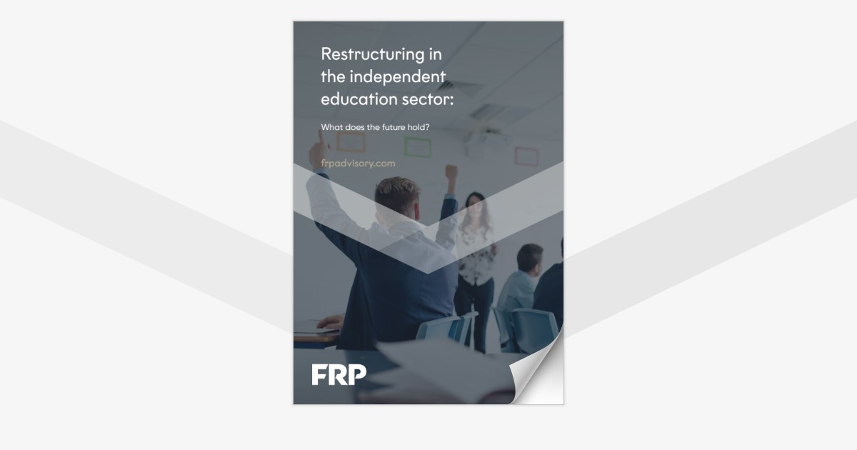Restructuring in the education sector publication