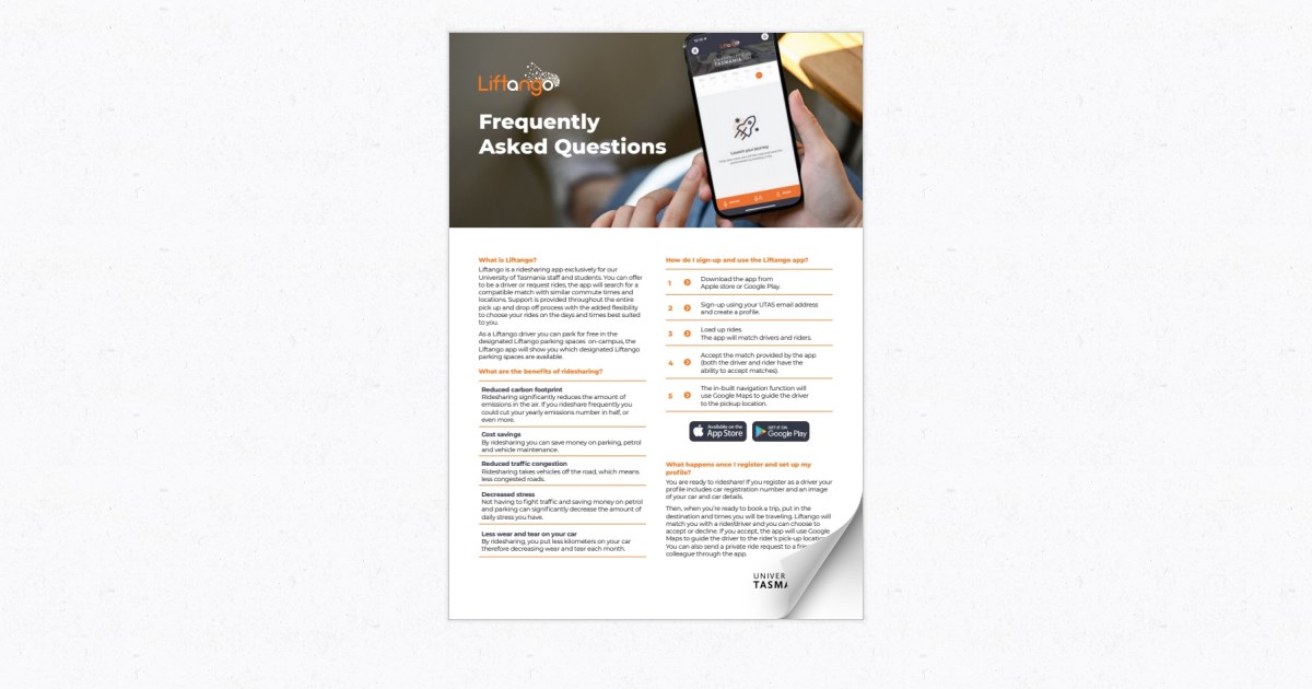 Liftango FAQ University of Tasmania