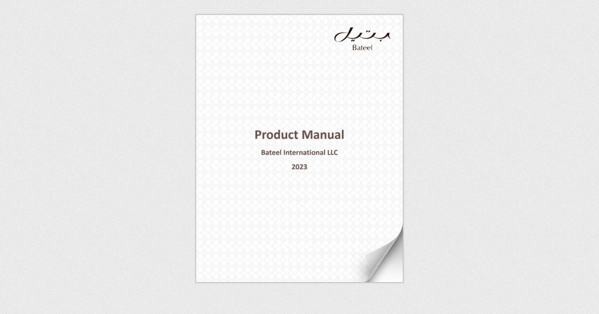 Bateel Product Manual_ Cover Page & Introduction - Page 3