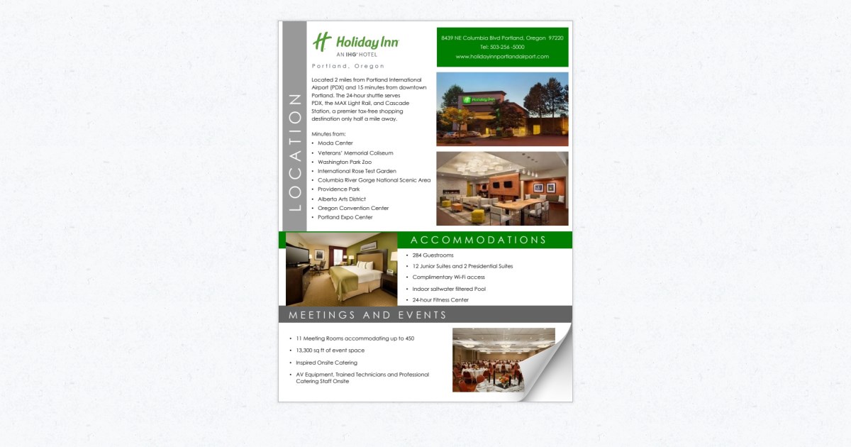 Holiday Inn Portland Fact Sheet