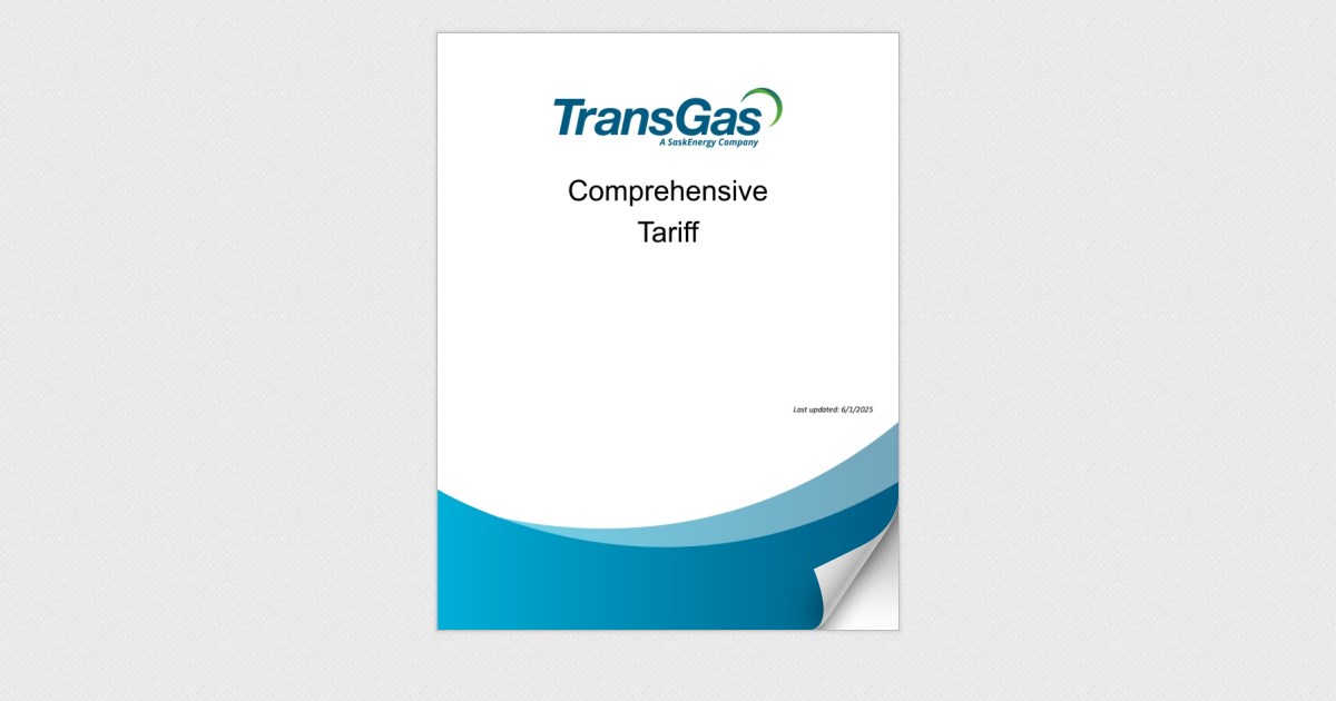 TransGas Comprehensive Tariff - Page 64