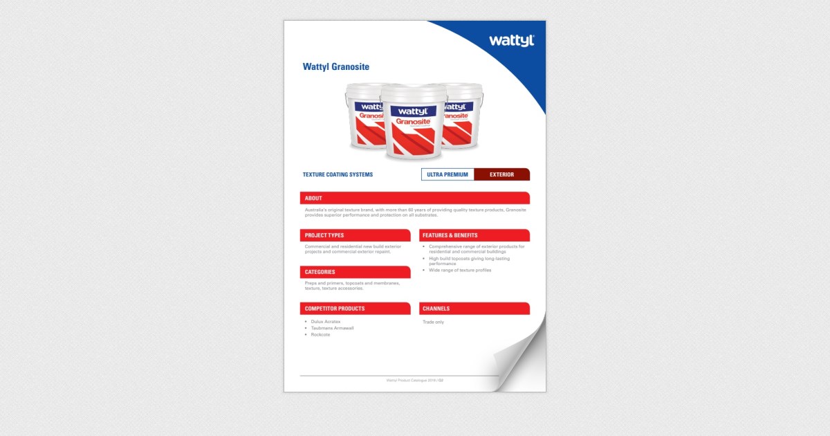 Granosite Product Catalogue