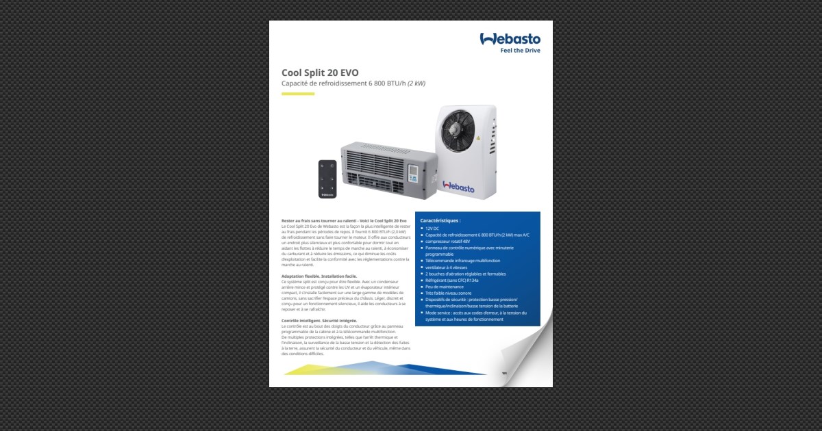 910146_Cool Split 20 EVO_Spec Sheet_FR