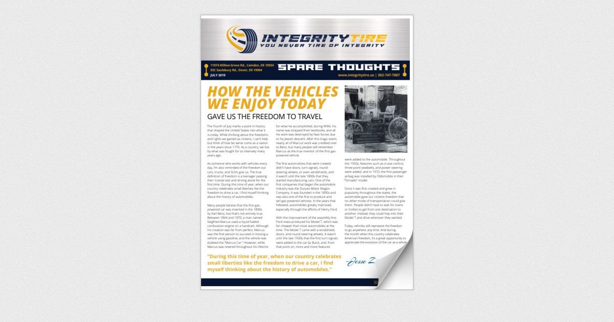 Integrity Tire July 2019