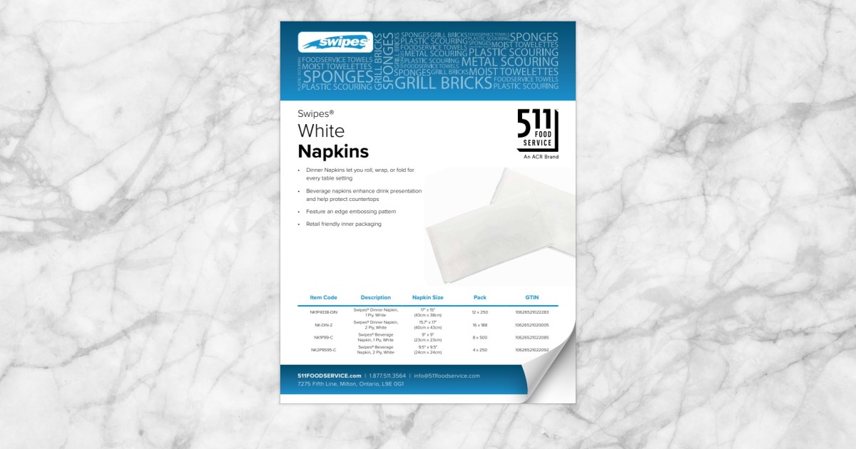Swipes - White Napkins