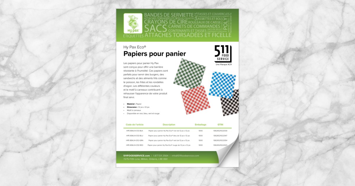 Hy Pax - Papiers pour panier