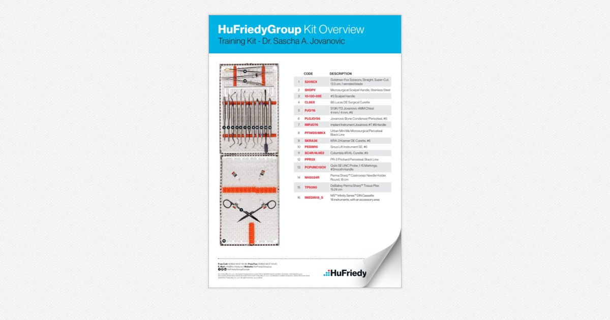 HuFriedyGroup | Dr. Jovanovic kit ESSENTIAL | GB