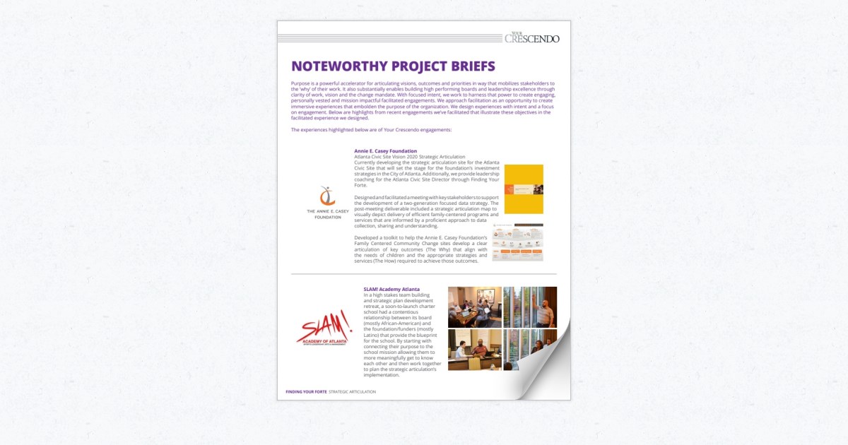 Noteworthy Project Briefs - Facilitation