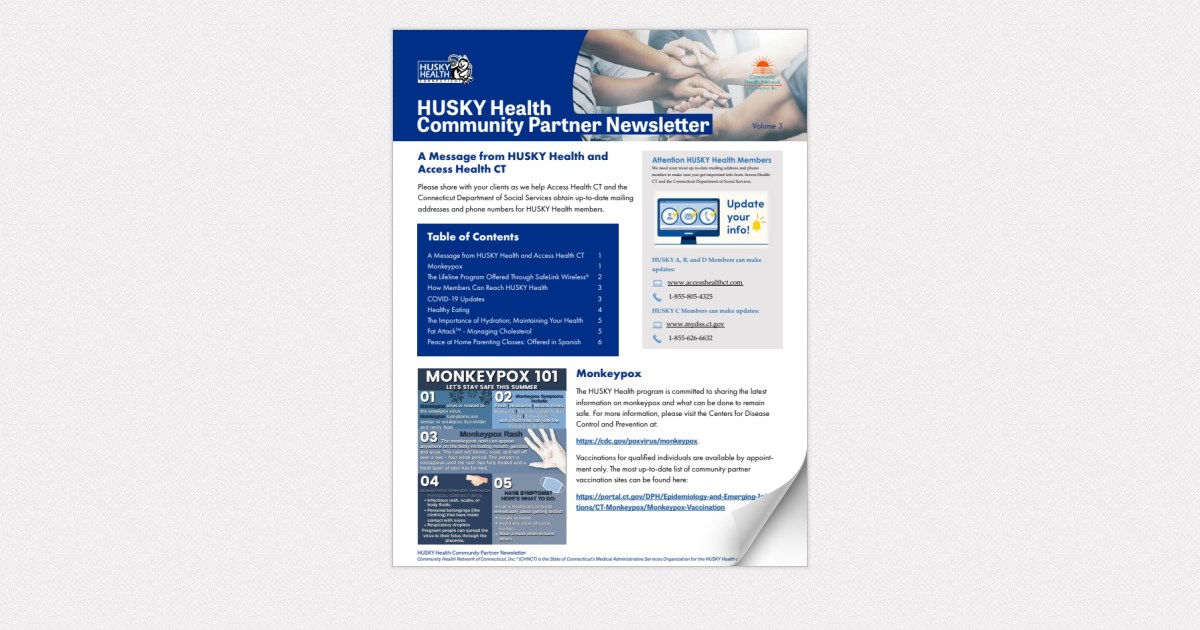 HUSKY Health Community Partner Newsletter Volume 3