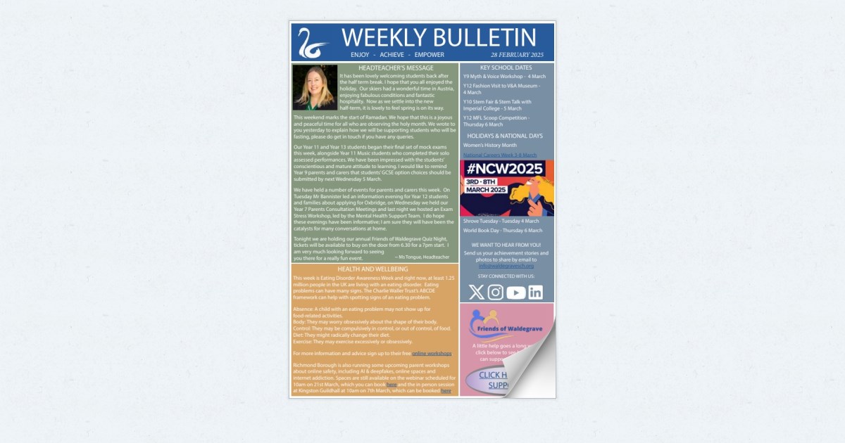Y10 Bulletin 28.02.25