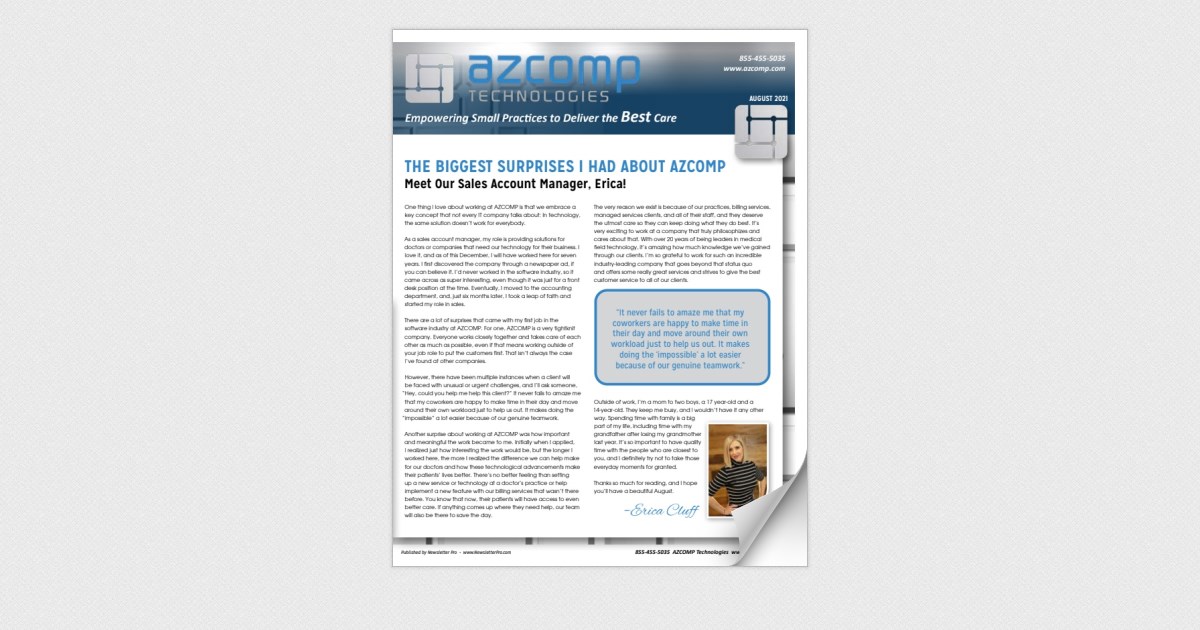 AZCOMP Technologies - Medisoft - August 2021 - Page 4