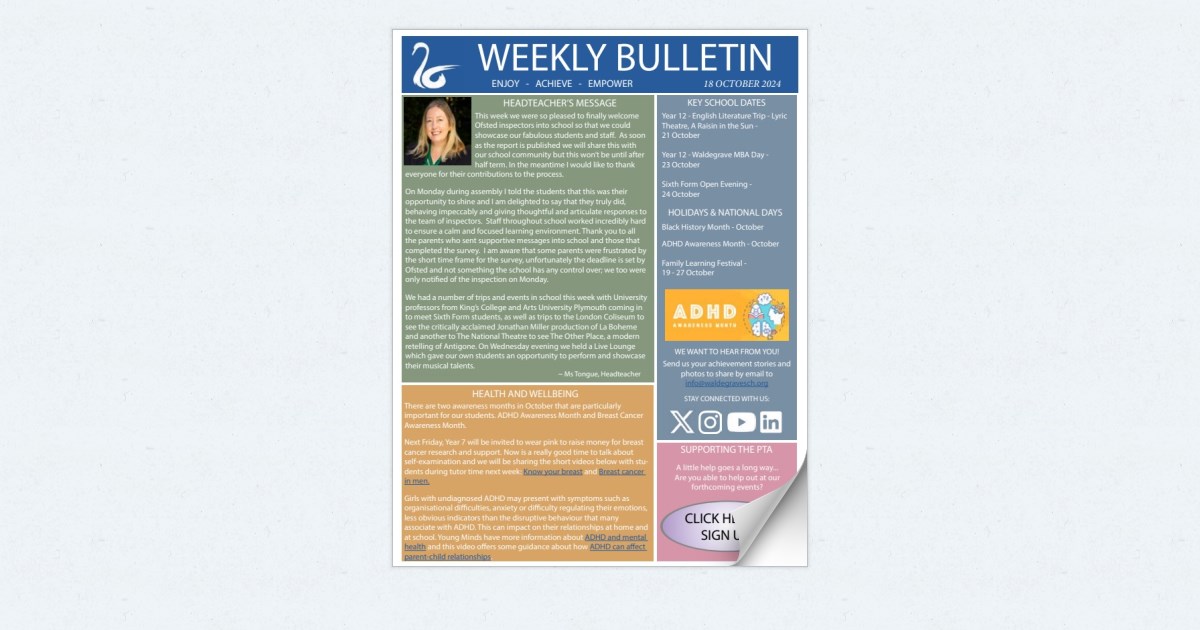 Y10 Bulletin 18.10.24