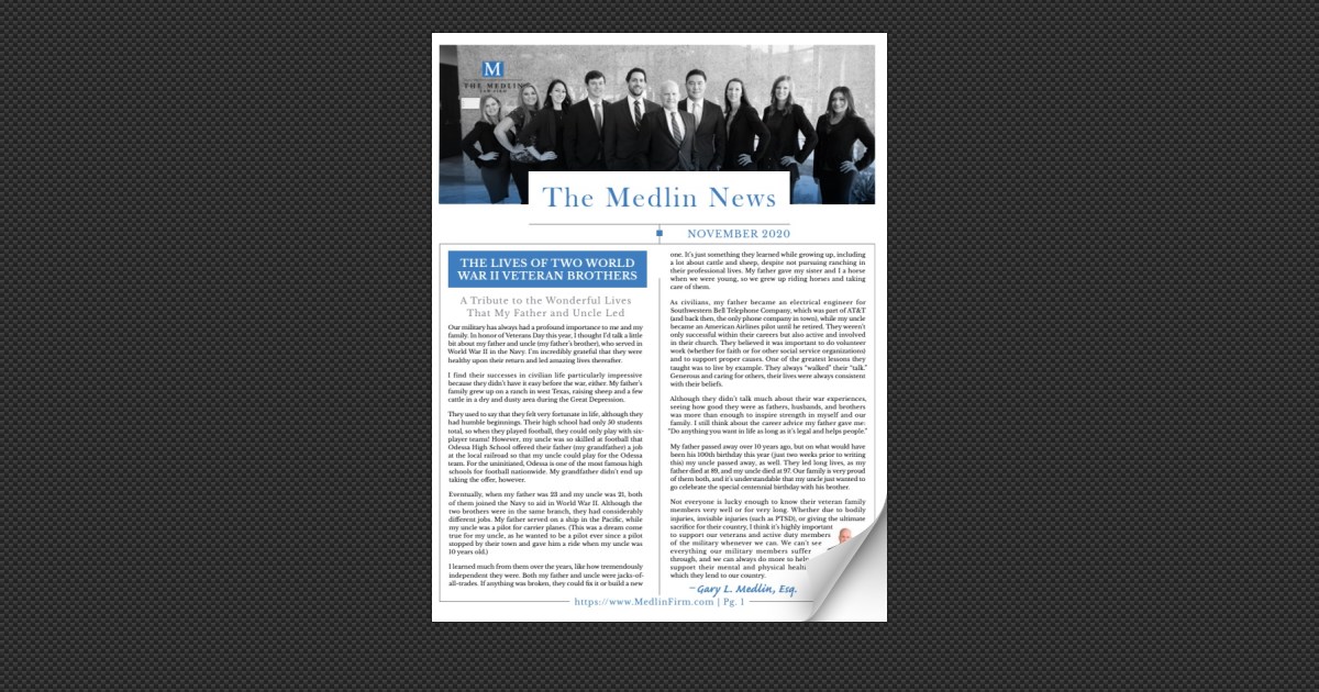 Medlin Law Firm - November 2020