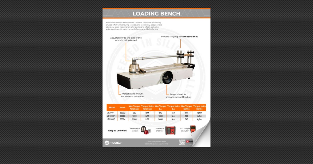 Mountz Loading Bench Sales Flyer (English)