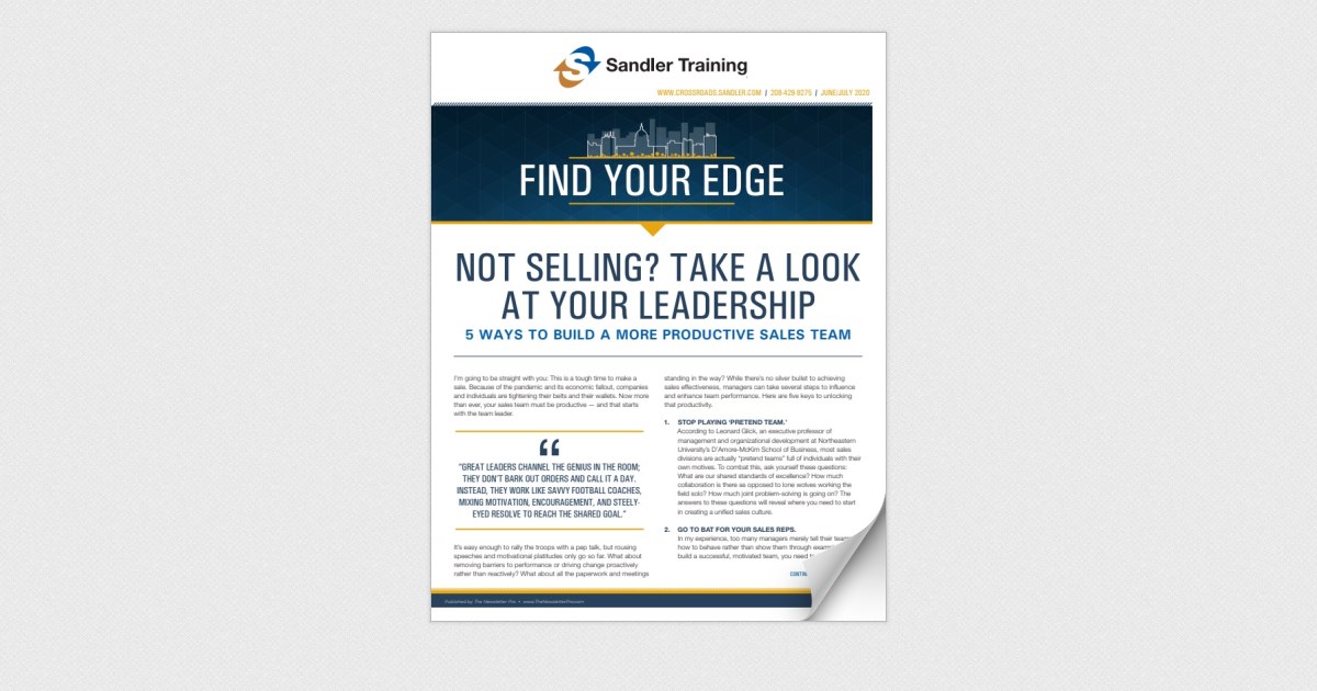 Sandler Training - June/July 2020