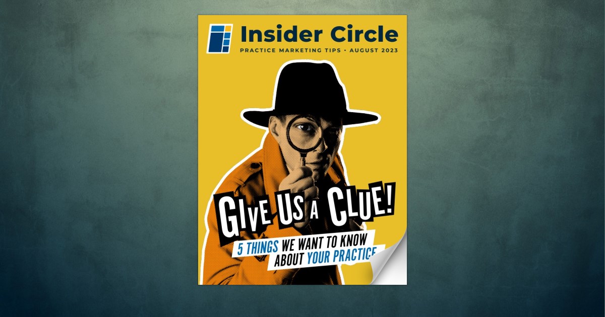 Insider Circle Newsletter - Give Us A Clue! - AUGUST 2023